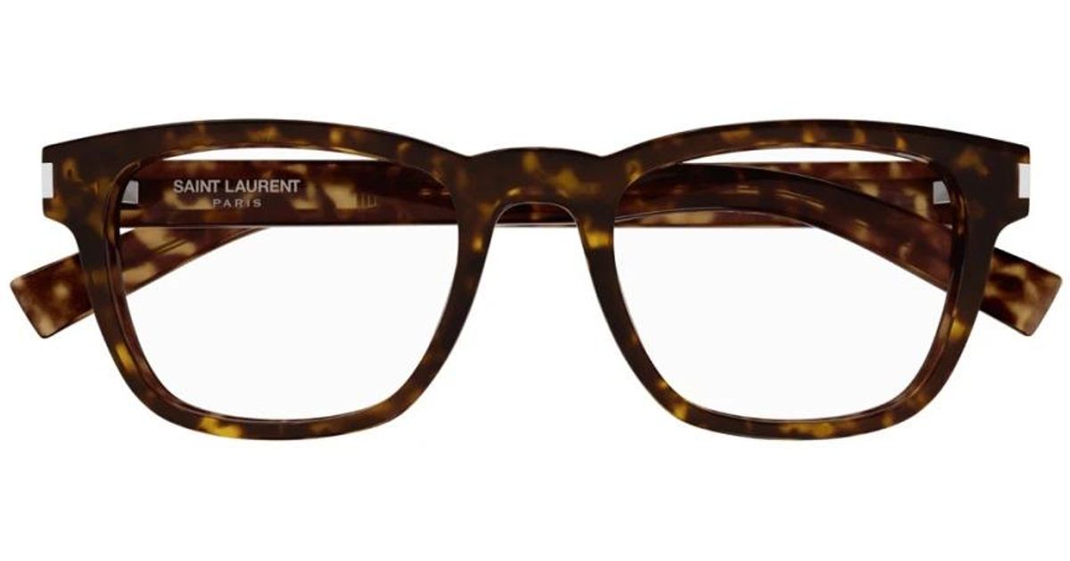 Saint Laurent Glasses in Brown | Lyst