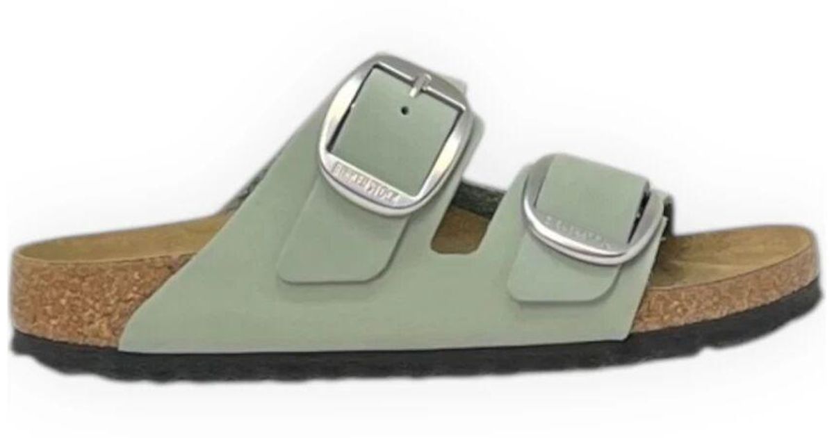 Birkenstock Sliders in Green | Lyst