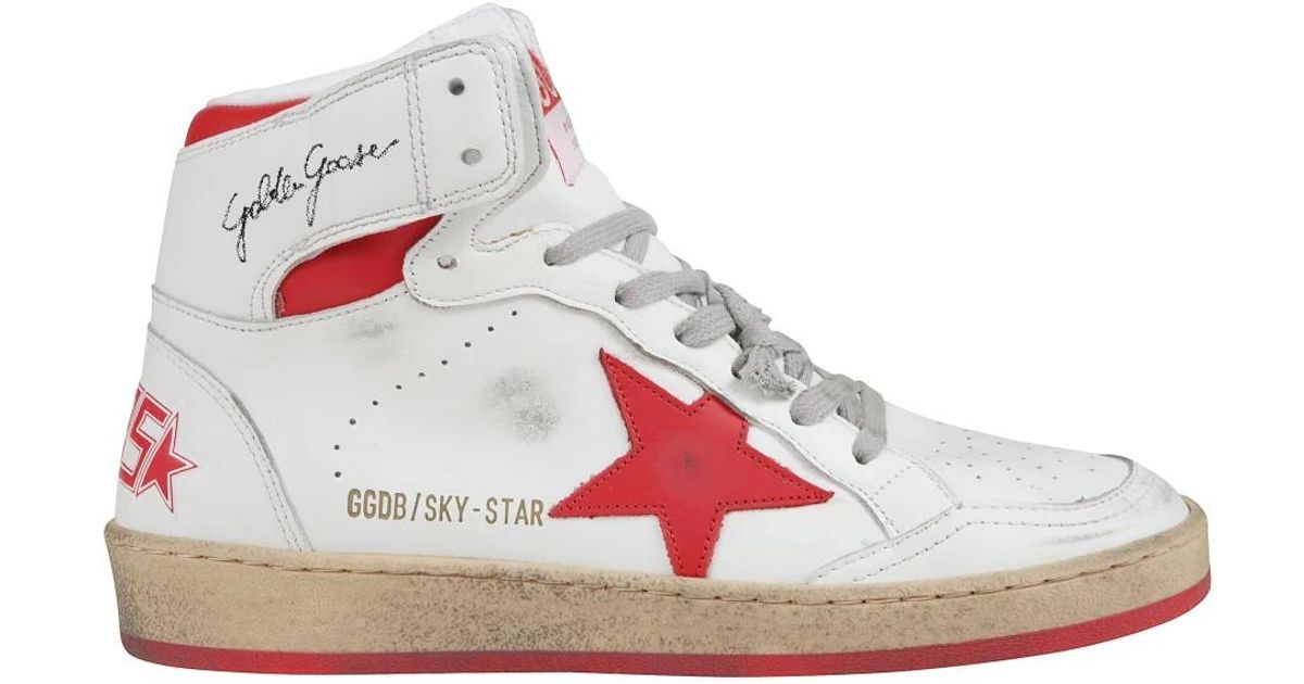 Golden Goose High-Top Sneakers With Details in Pink | Lyst UK