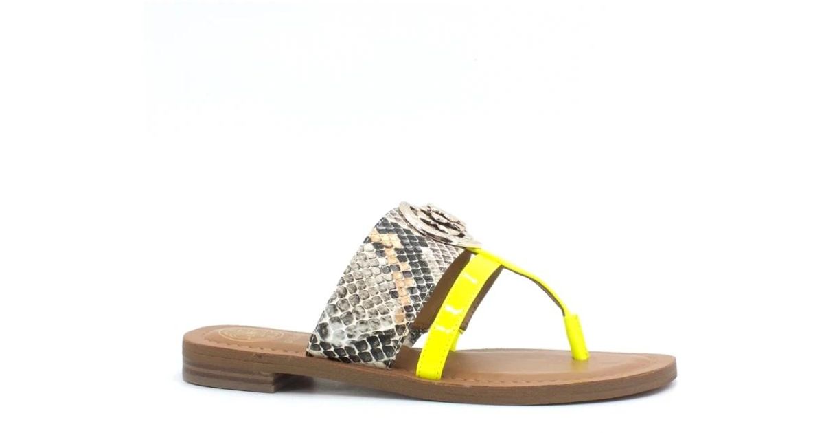 Guess Flip Flops in Yellow | Lyst UK