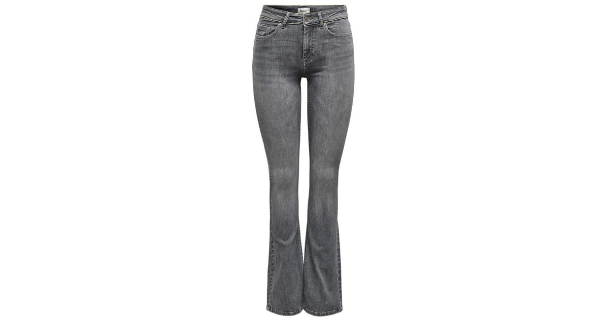 ONLY Bootcut Jeans in Grey | Lyst UK
