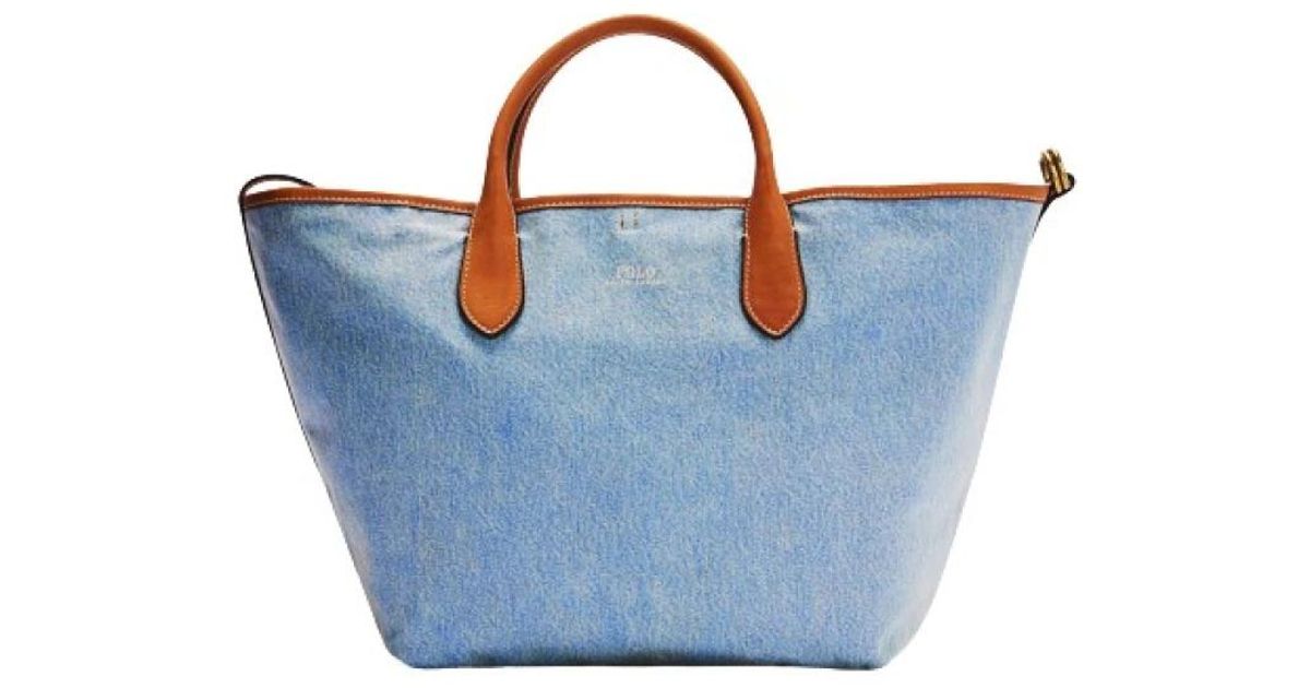 Polo Ralph Lauren Tote Bags in Blue | Lyst