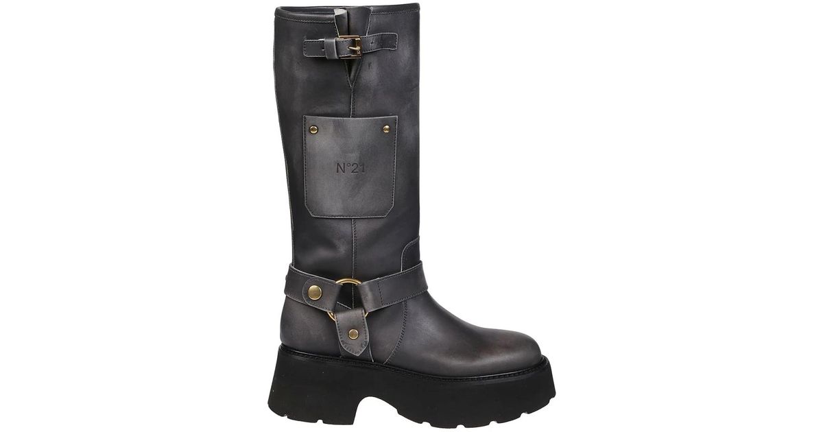 Botas grises de N°21 de color Negro | Lyst