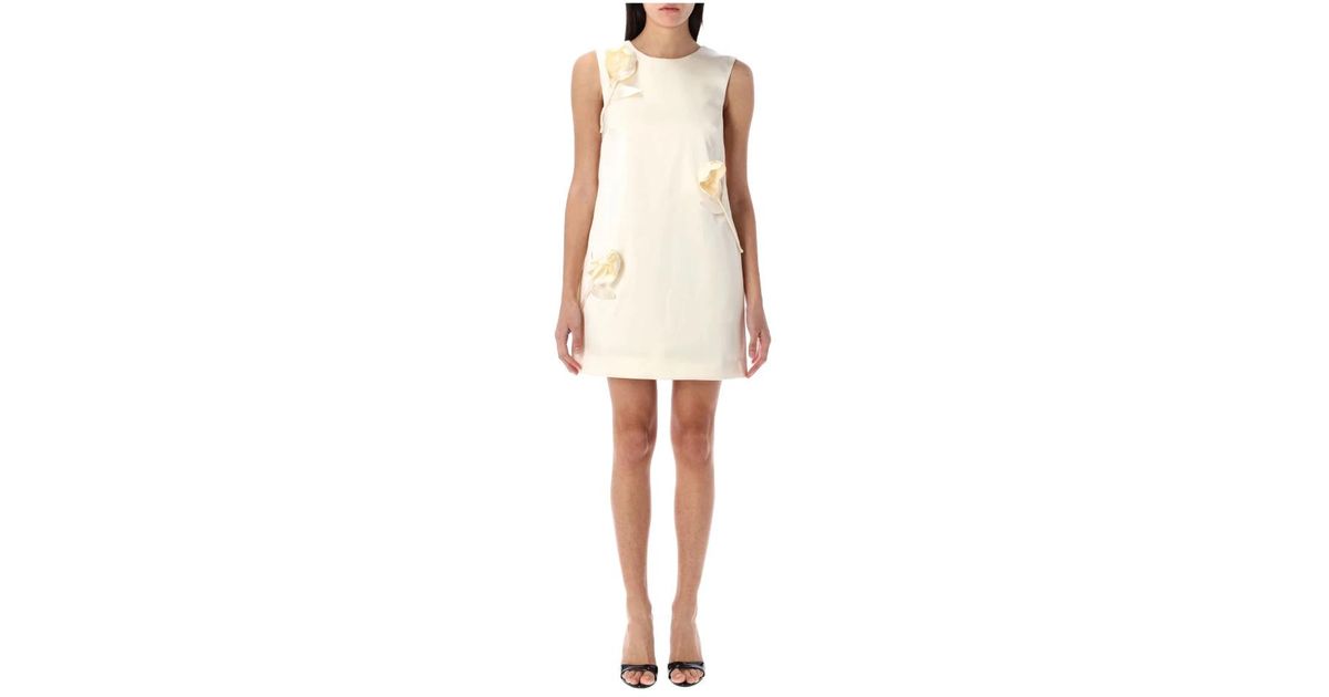 Self-Portrait Short Dresses in White | Lyst UK
