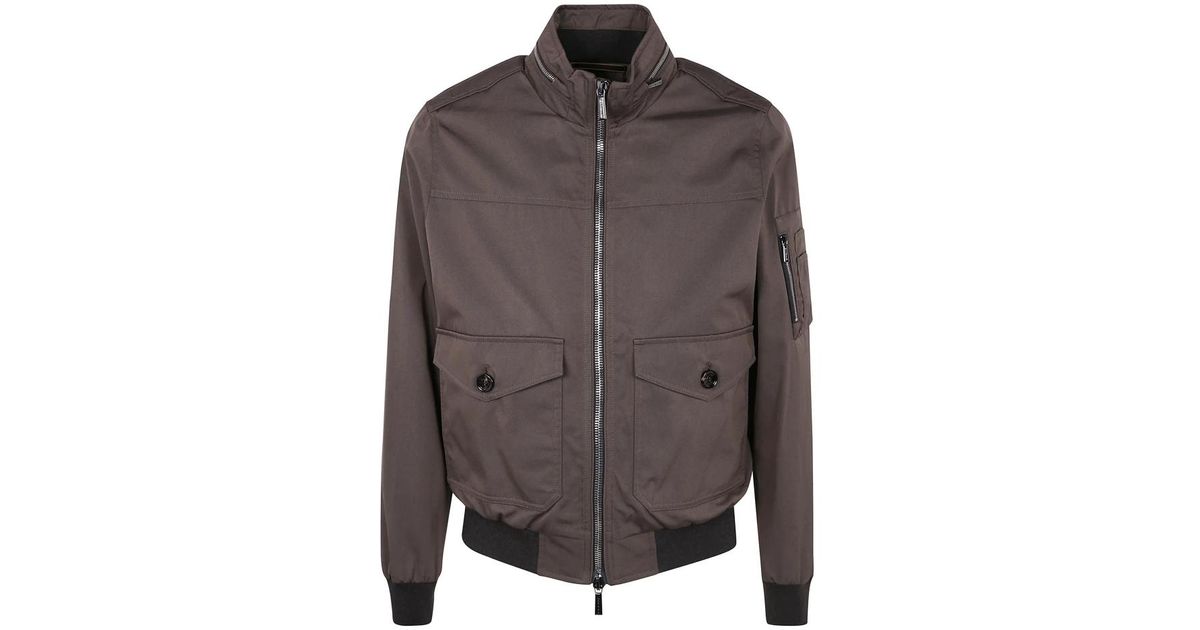 Moorer Bomber Jackets in Grey for Men | Lyst UK