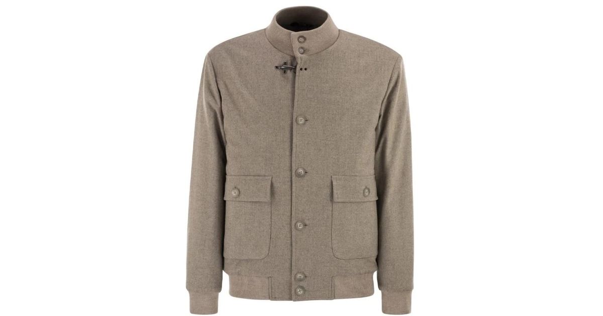 Fay Bomber Jackets in Grey for Men | Lyst UK