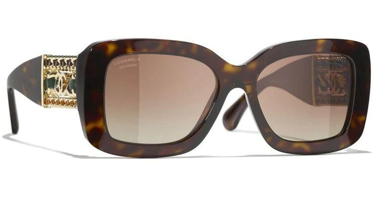 CHANEL Sunglasses in Brown | Lyst UK