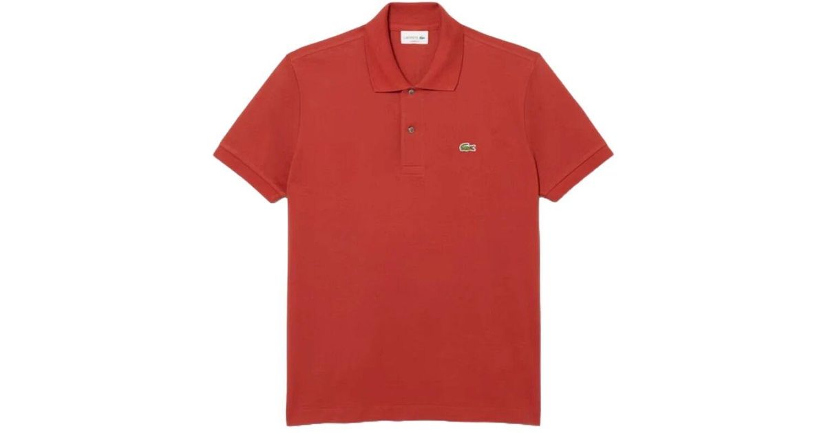Lacoste Polo Shirts in Red for Men | Lyst