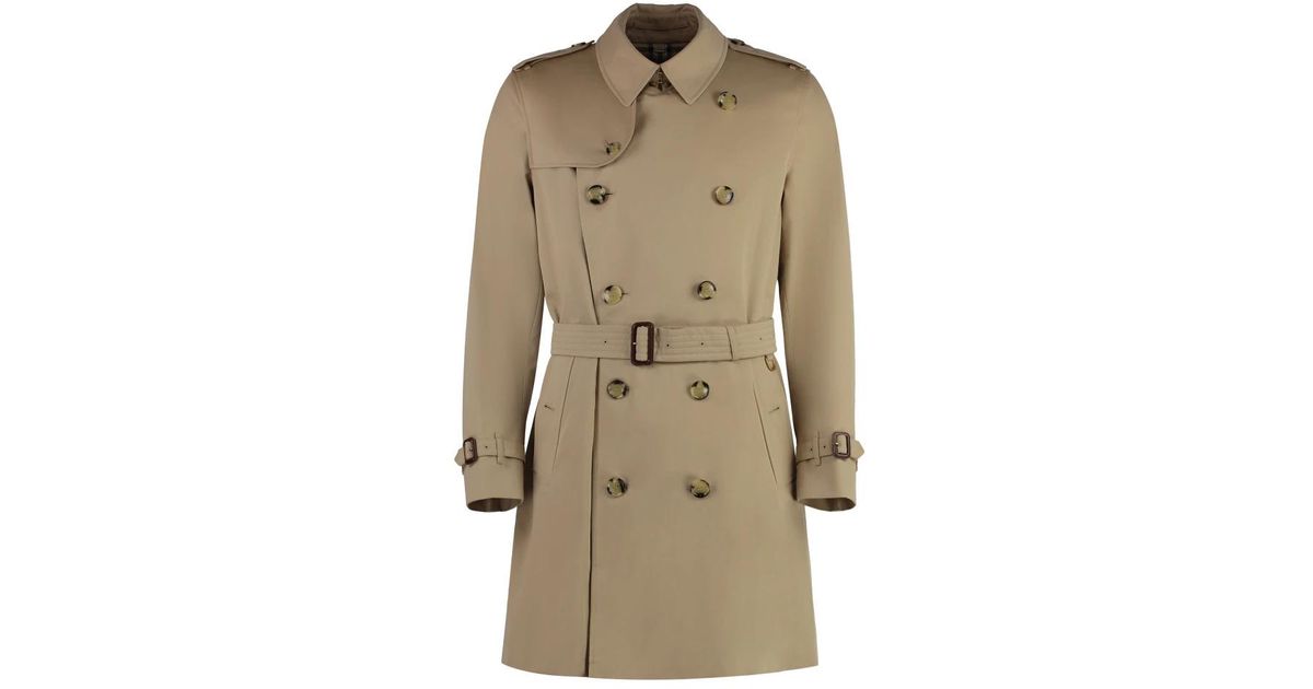 Burberry Trench Coats in Natural for Men | Lyst