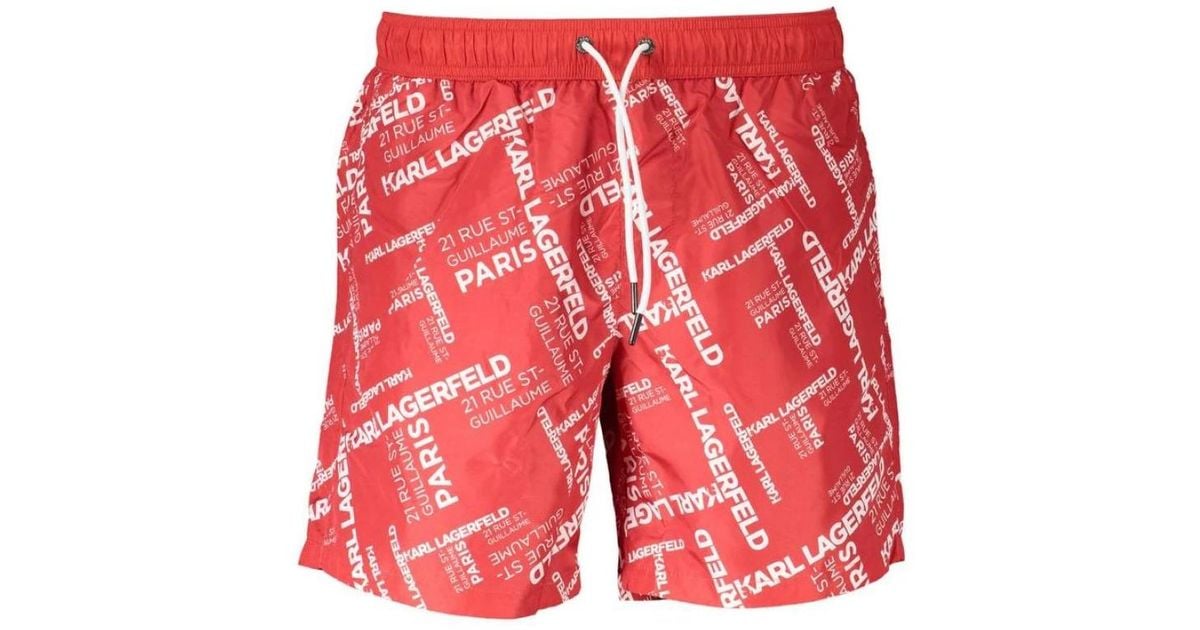 Karl Lagerfeld Beachwear in Red for Men | Lyst UK