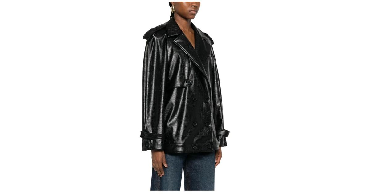 THE NINA STUDIO Leather Jackets in Black | Lyst UK