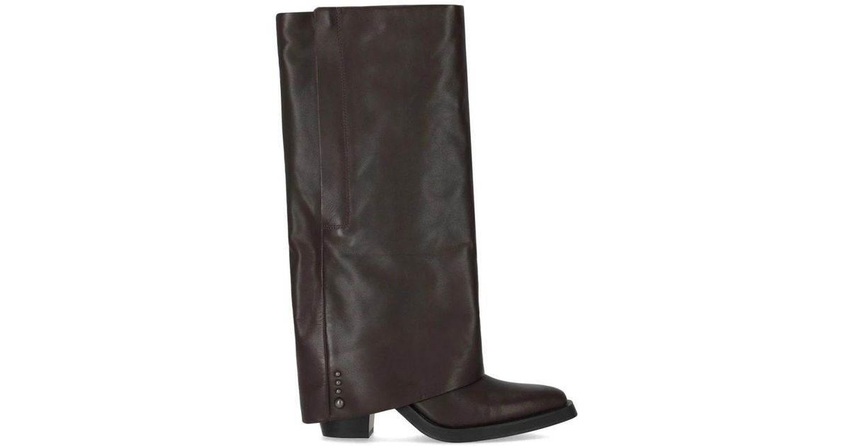 Ash Cowboy Boots in Brown | Lyst UK