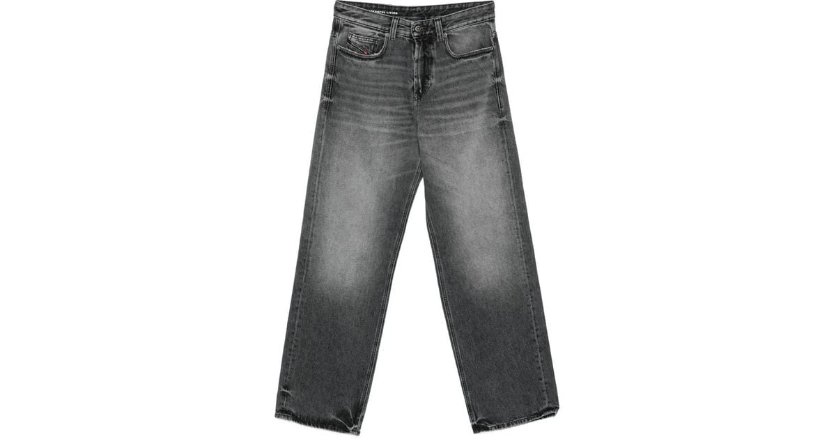 DIESEL Straight Jeans in Grey for Men | Lyst UK