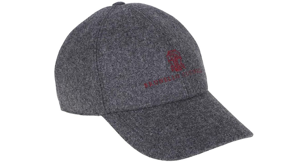 Brunello Cucinelli Caps in Grey for Men | Lyst UK