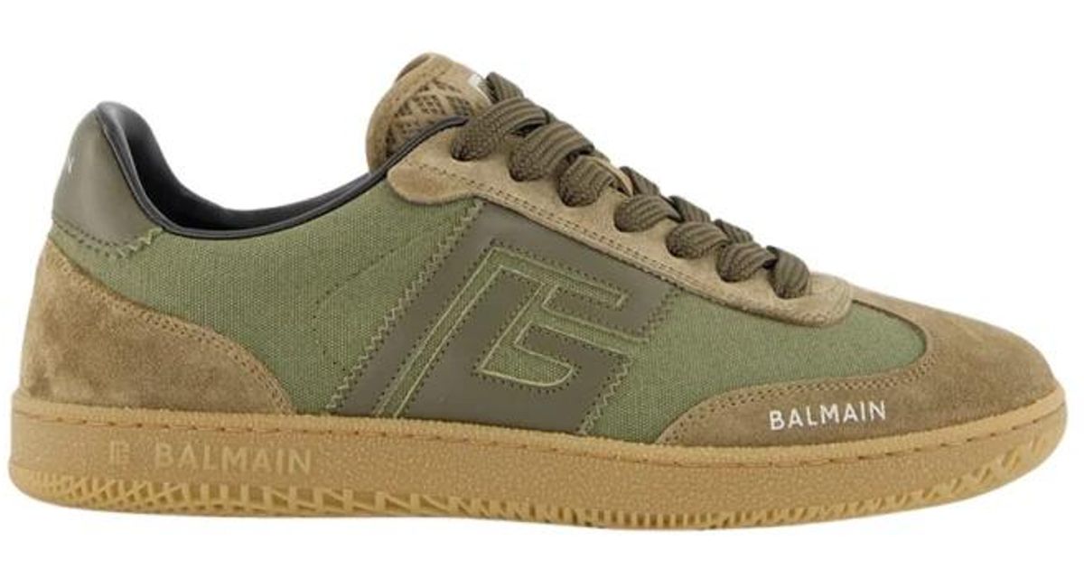 Balmain Sneakers in Green for Men | Lyst UK