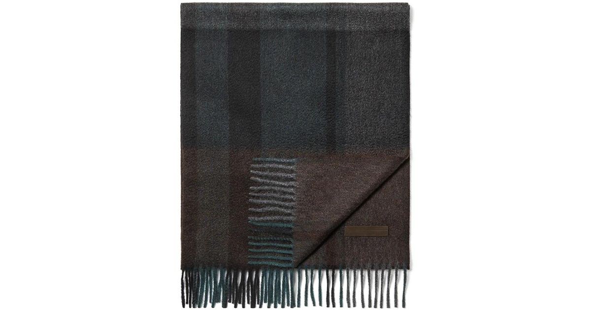 ZEGNA Winter Scarves in Black for Men | Lyst UK