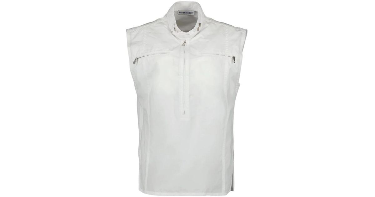 Burberry Waistcoats in White | Lyst