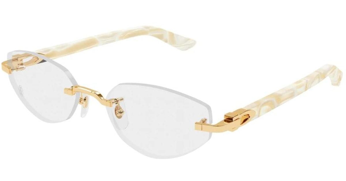Cartier Glasses in Metallic | Lyst