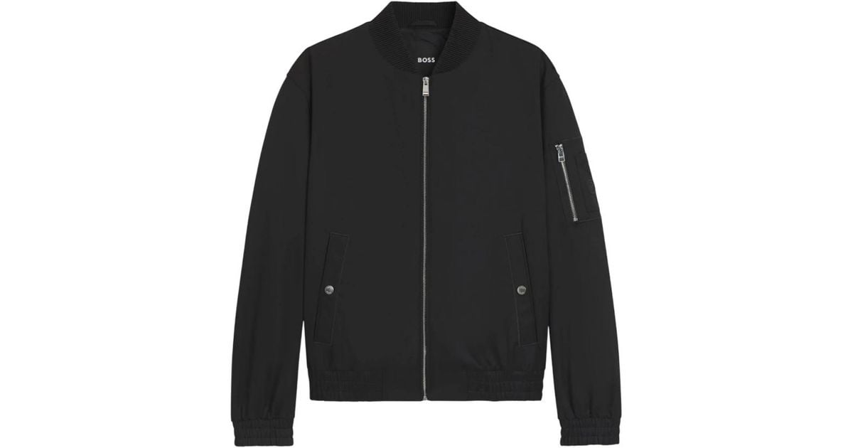 HUGO Bomber Jackets in Black for Men | Lyst UK