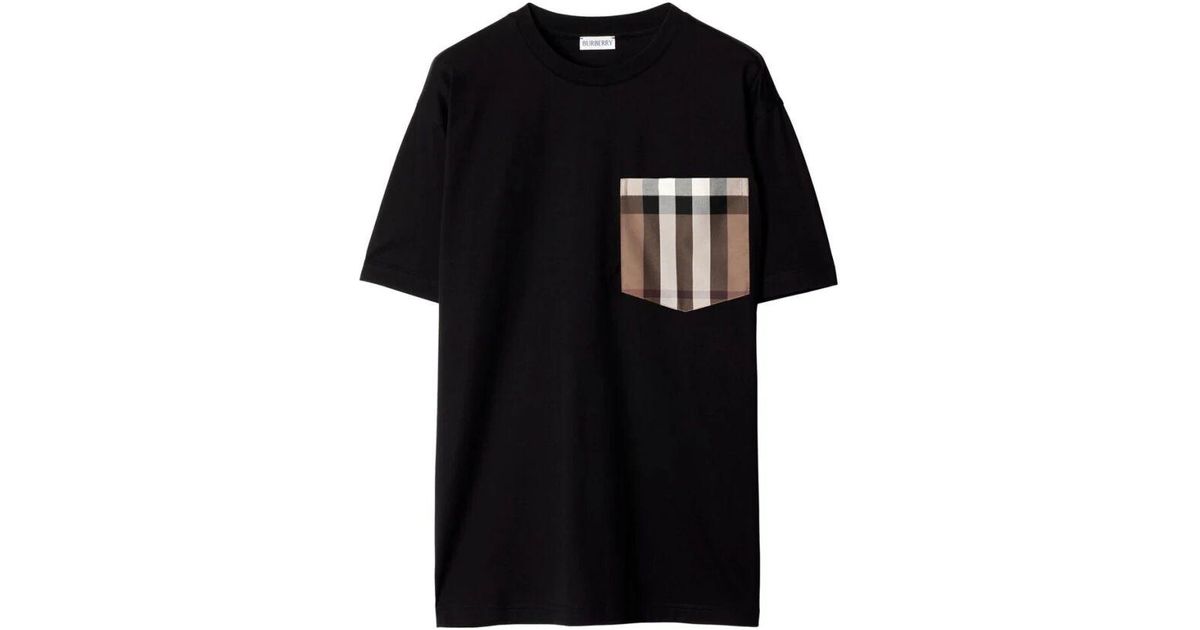Burberry T-Shirts in Black | Lyst