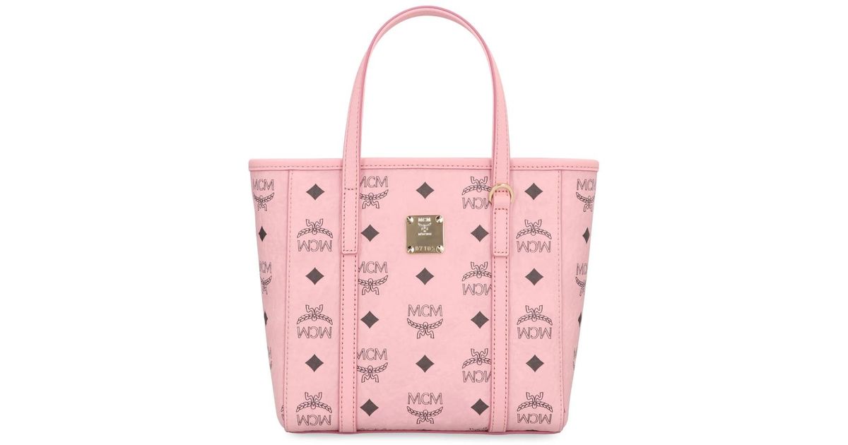 MCM Tote Bags in Pink | Lyst