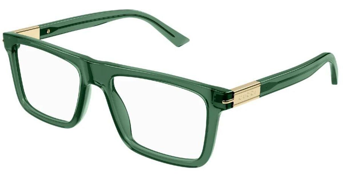 Gucci Glasses in Green for Men | Lyst