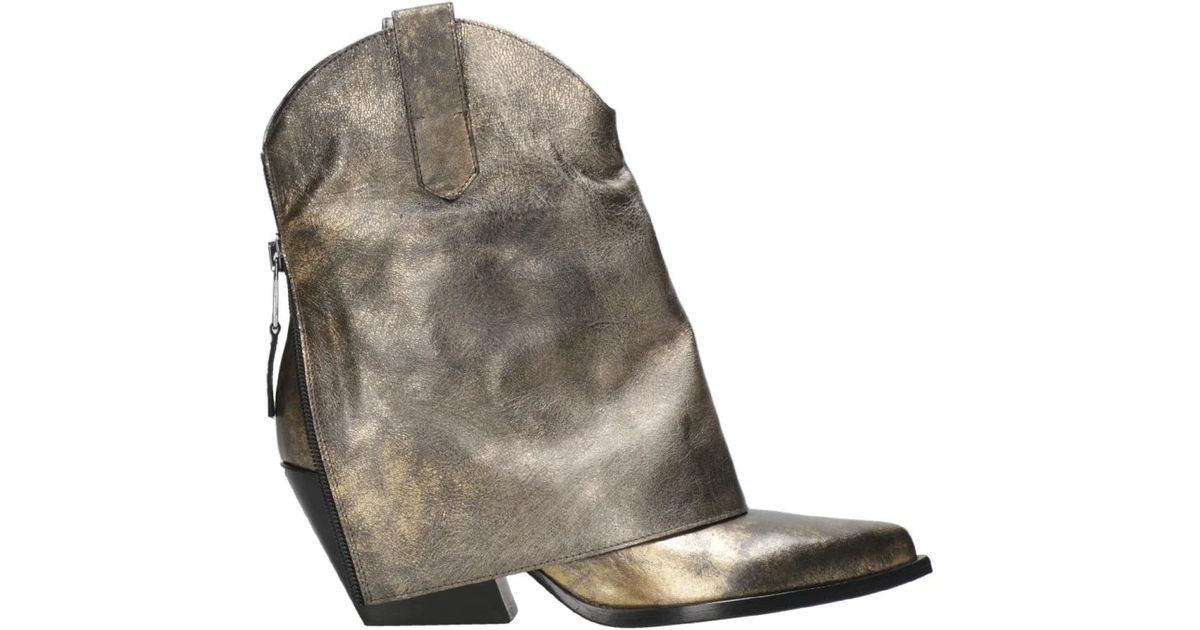 Elena Iachi Cowboy Boots in Brown | Lyst