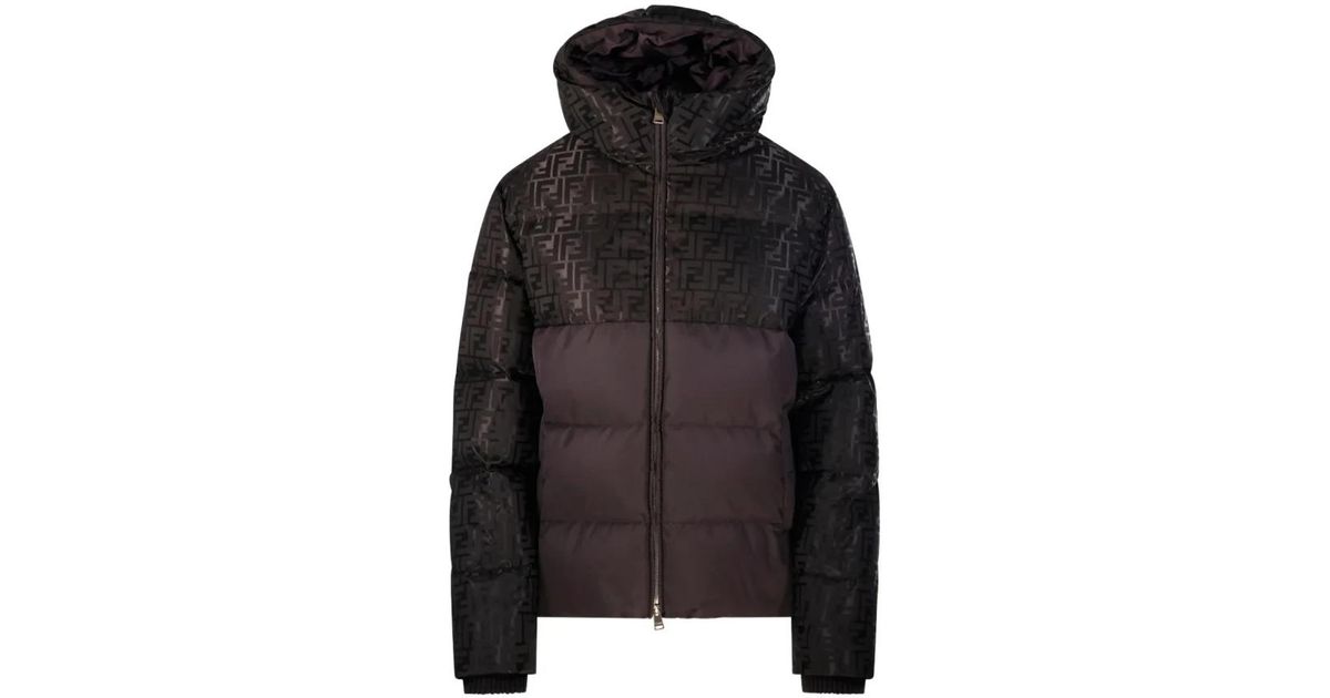 Fendi Winter Jackets in Black | Lyst UK