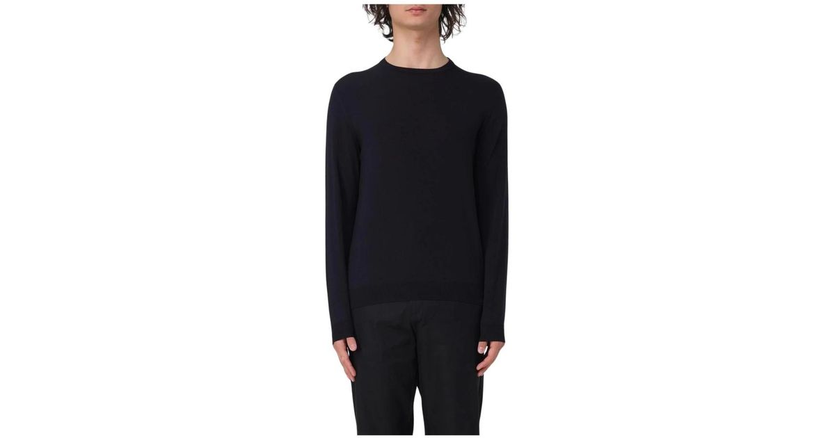 Zanone Round-Neck Knitwear in Black for Men | Lyst UK