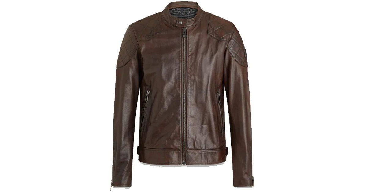Belstaff Legacy Outlaw Waxed Leather Dark Deep Copper 48 in Brown for ...