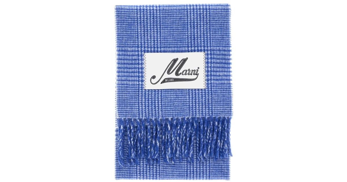 Marni Winter Scarves in Blue | Lyst UK