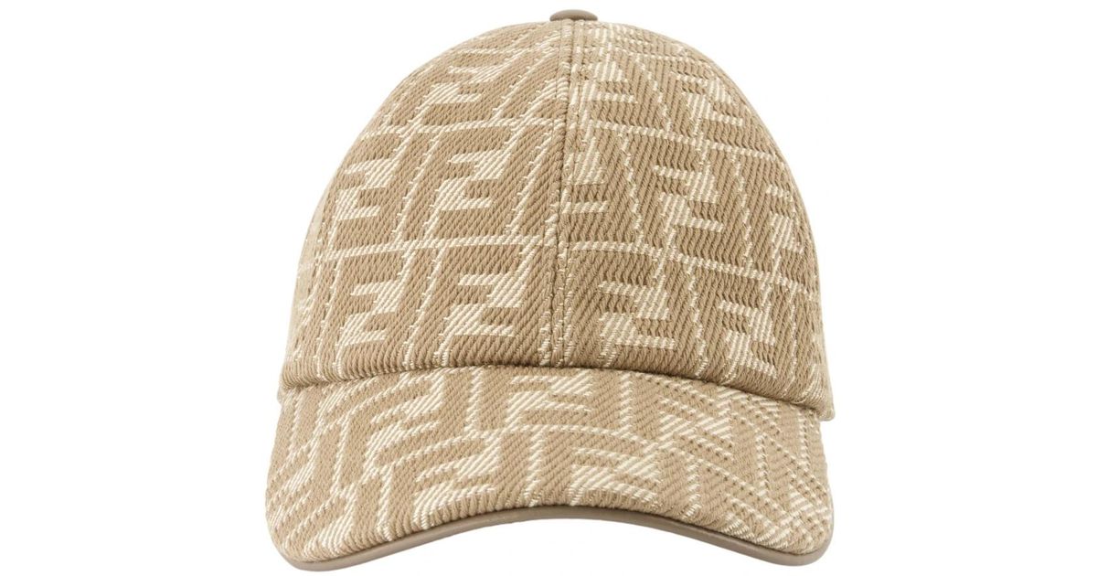 Fendi Caps in Natural | Lyst