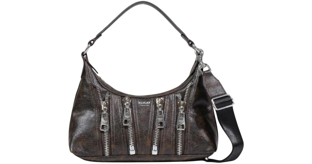 Replay Shoulder Bags in Gray | Lyst