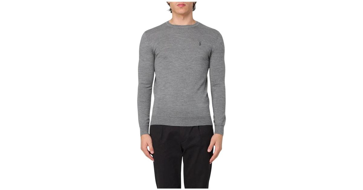 Polo Ralph Lauren Round-Neck Knitwear in Gray for Men | Lyst