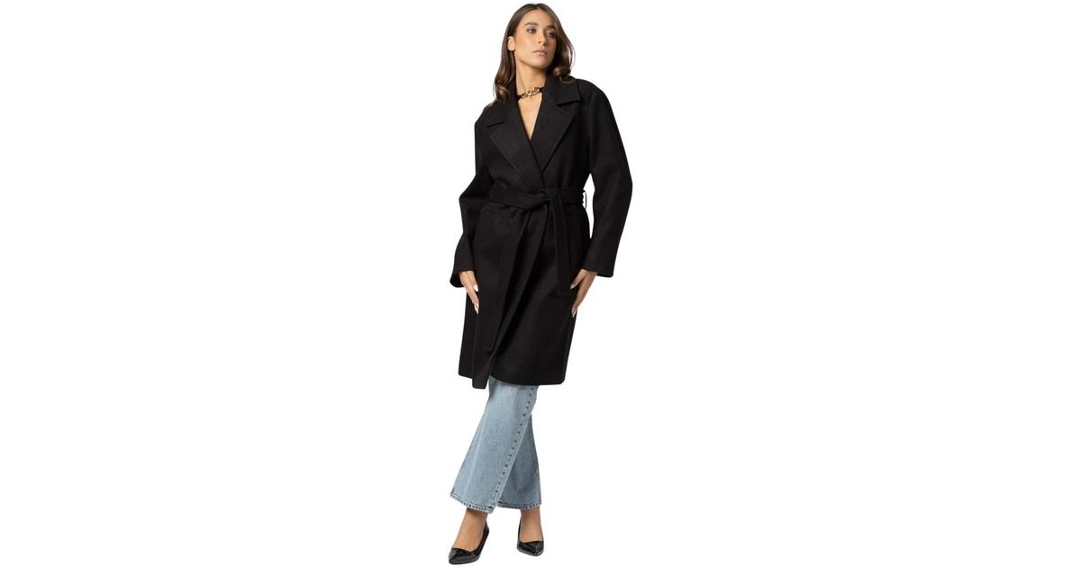 Kocca Belted Coats in Black | Lyst UK