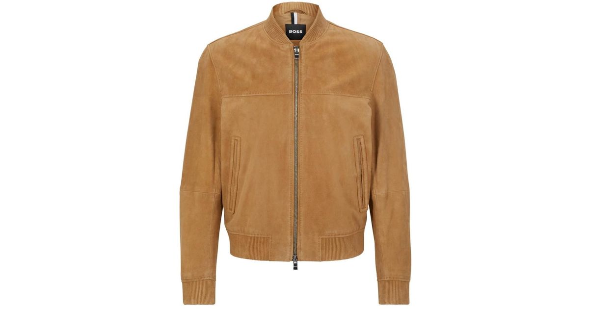 HUGO Bomber Jackets in Brown for Men | Lyst UK