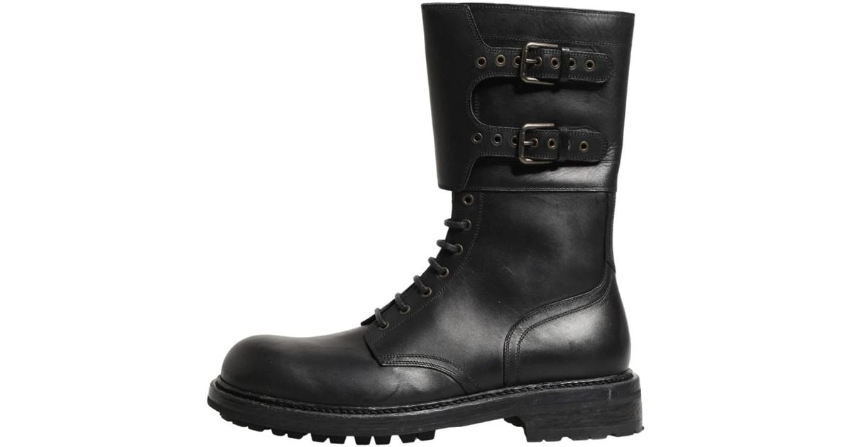 Dolce & Gabbana Lace-Up Boots in Black for Men | Lyst UK