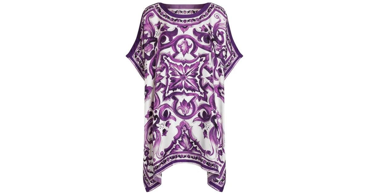 Dolce & Gabbana Short Dresses in Purple | Lyst UK