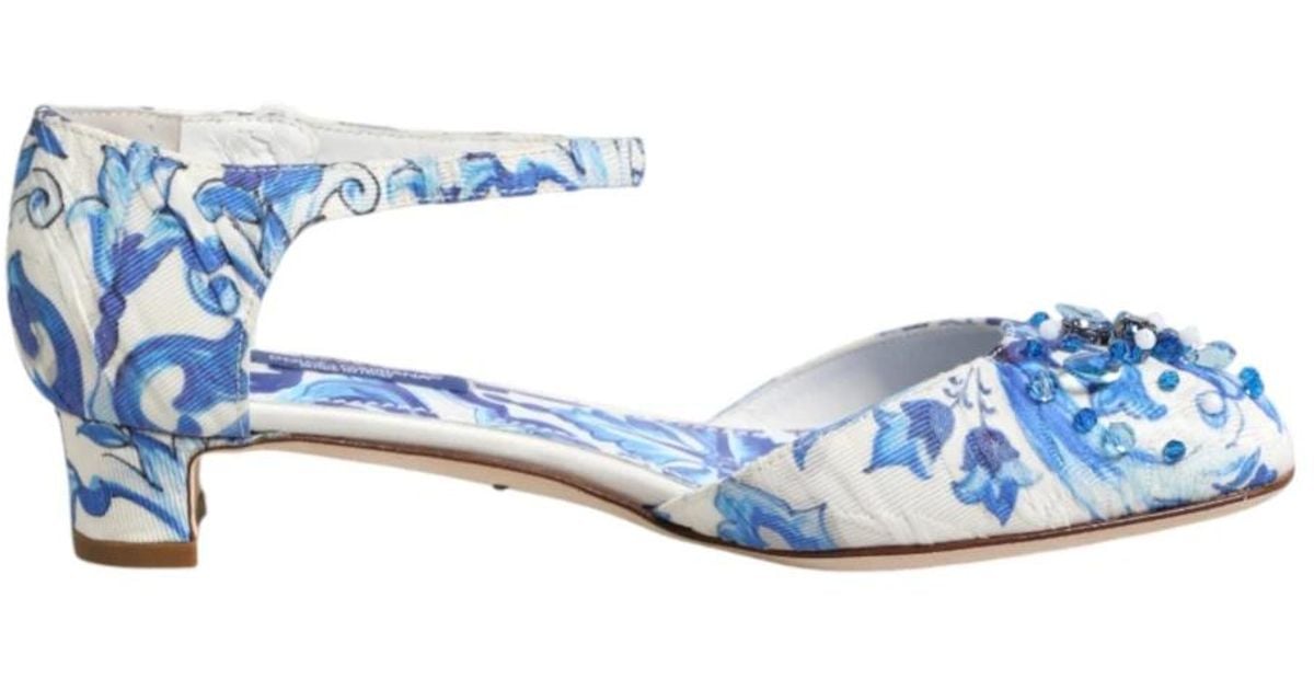 Dolce & Gabbana High Heel Sandals in Blue | Lyst UK