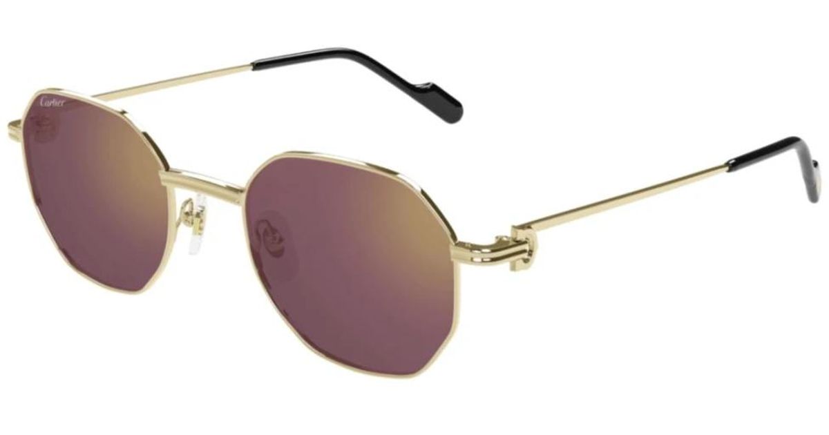 Cartier Sunglasses in Brown | Lyst