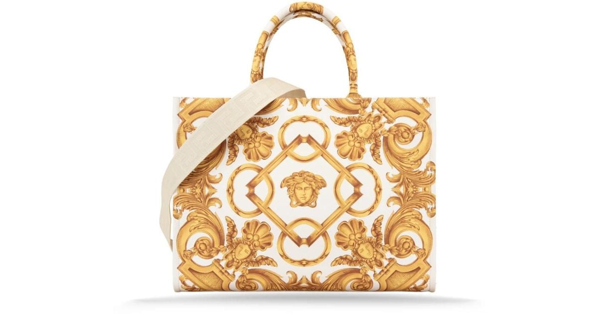 Versace Tote Bags in Metallic | Lyst UK