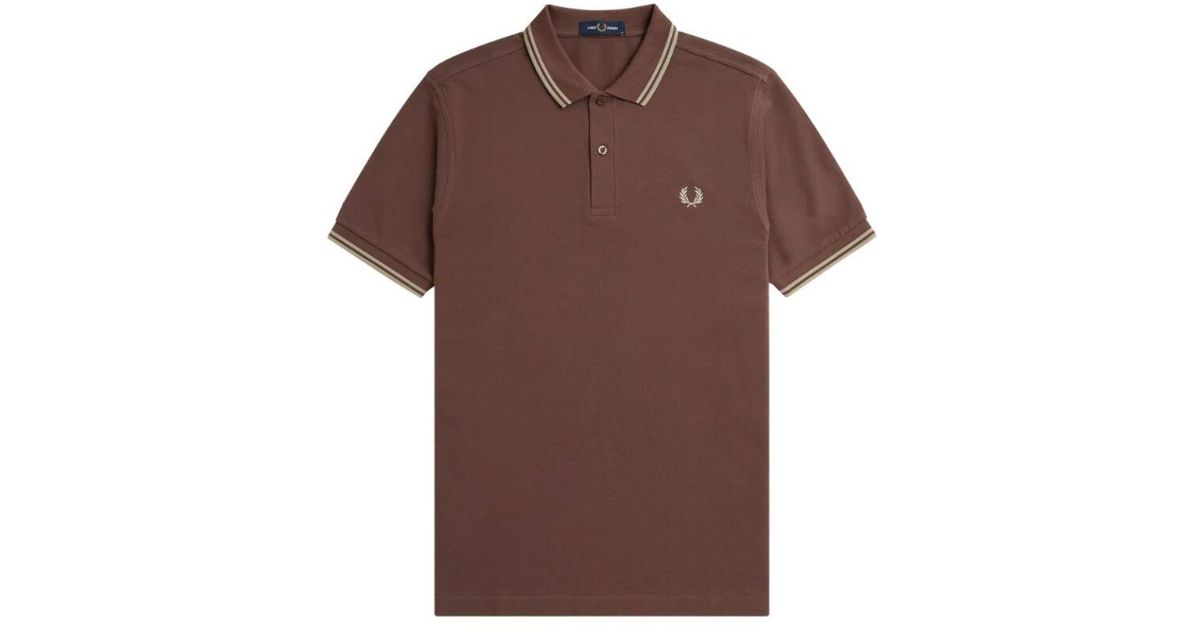 Fred Perry Polo Shirts in Brown for Men | Lyst