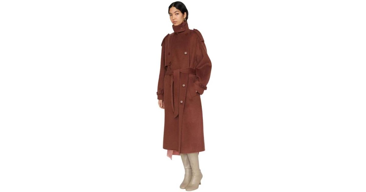 Isabelle Blanche Belted Coats in Red | Lyst UK