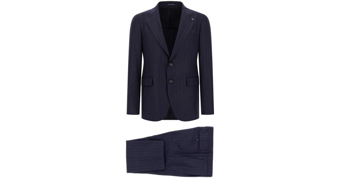 Tagliatore Single Breasted Suits in Blue for Men | Lyst UK