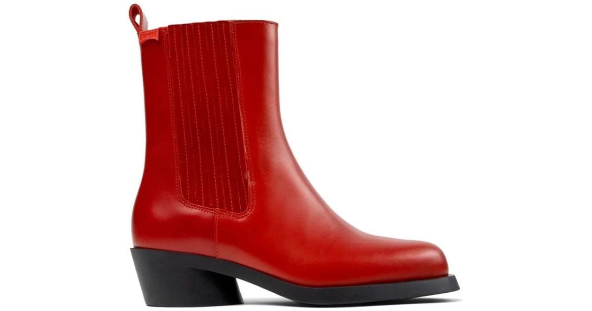 Camper Cowboy Boots in Red | Lyst