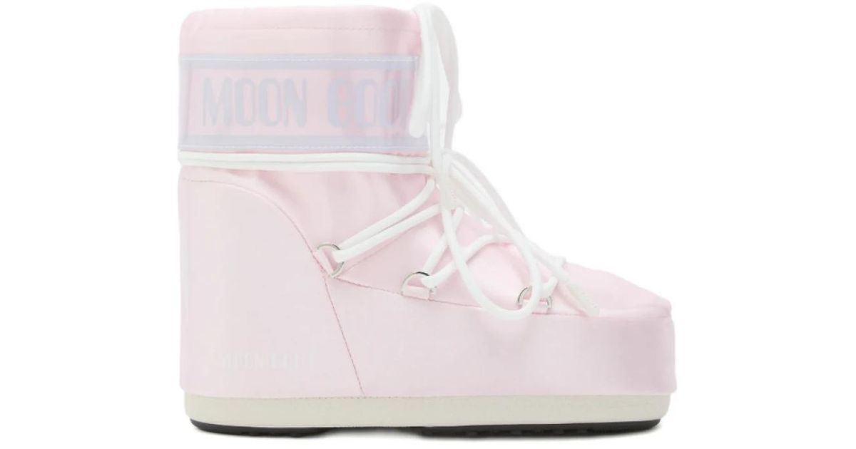Moon Boot Winter Boots in Pink | Lyst