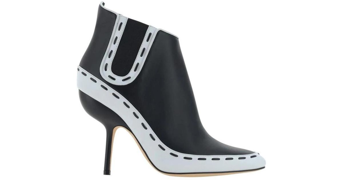 Manolo Blahnik Heeled Boots in Blue | Lyst