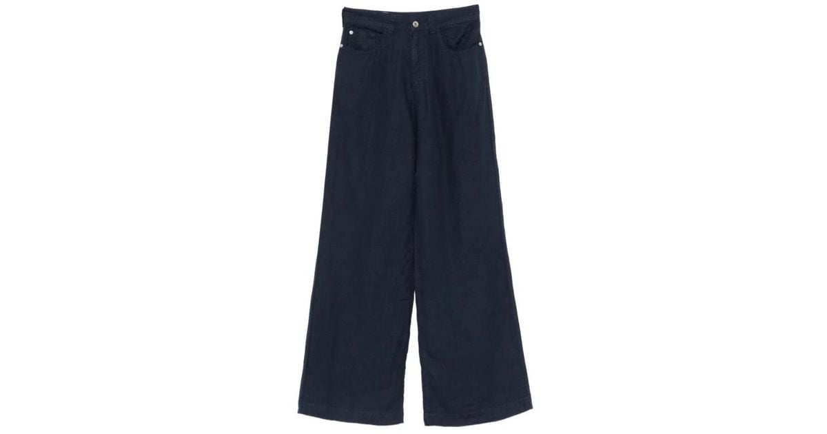 Emporio Armani Wide Jeans in Blue | Lyst UK