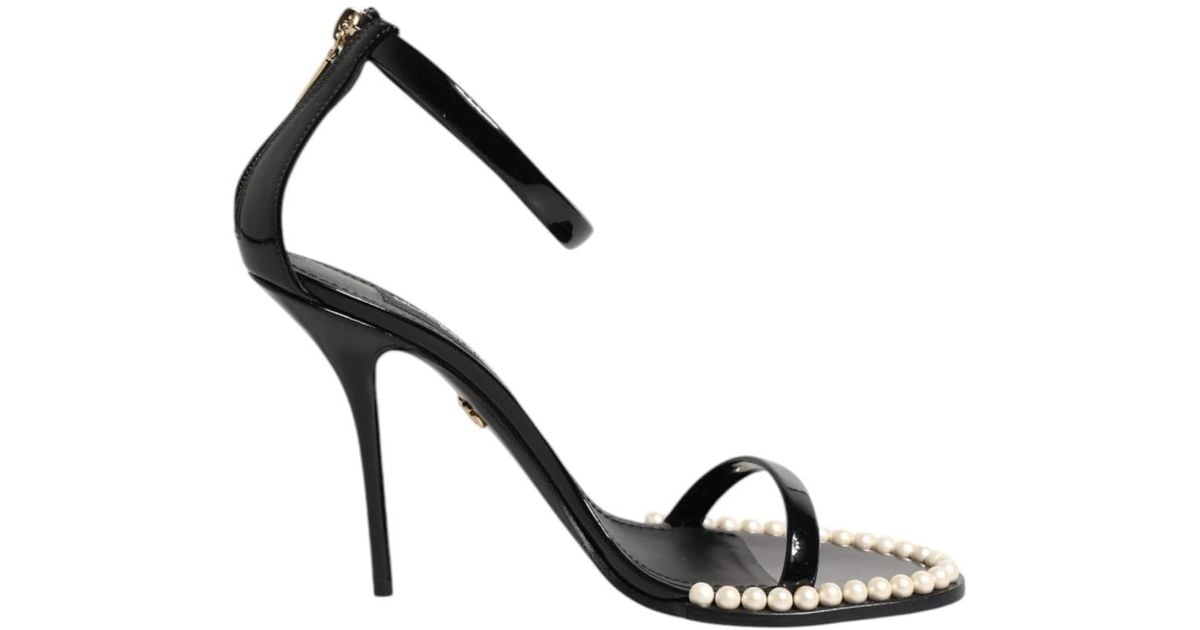 Dolce & Gabbana High Heel Sandals in Black | Lyst UK