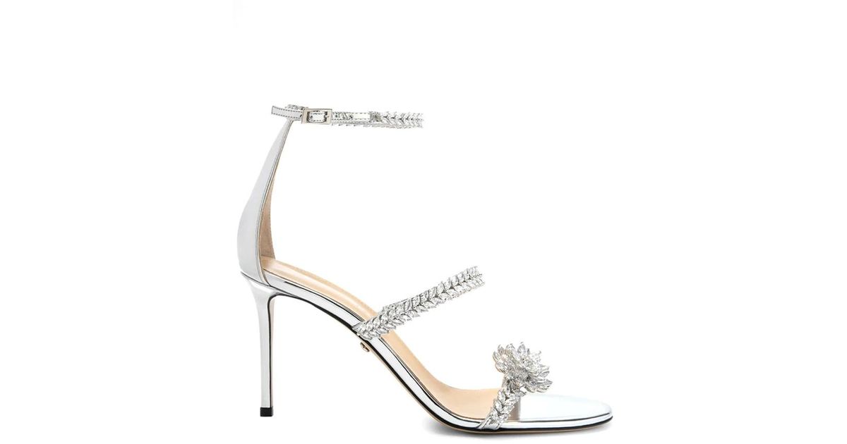 Mach & Mach High Heel Sandals in White | Lyst